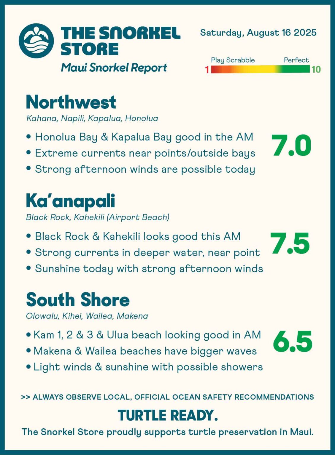 Maui Snorkel Report - The Snorkel Store